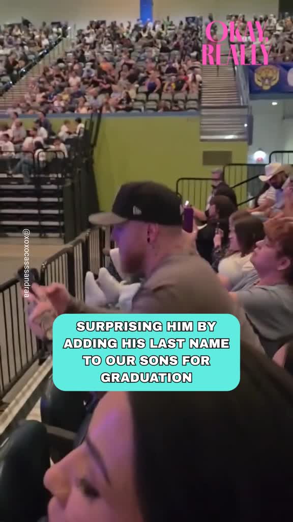 Stepdad breaks down after graduation surprise