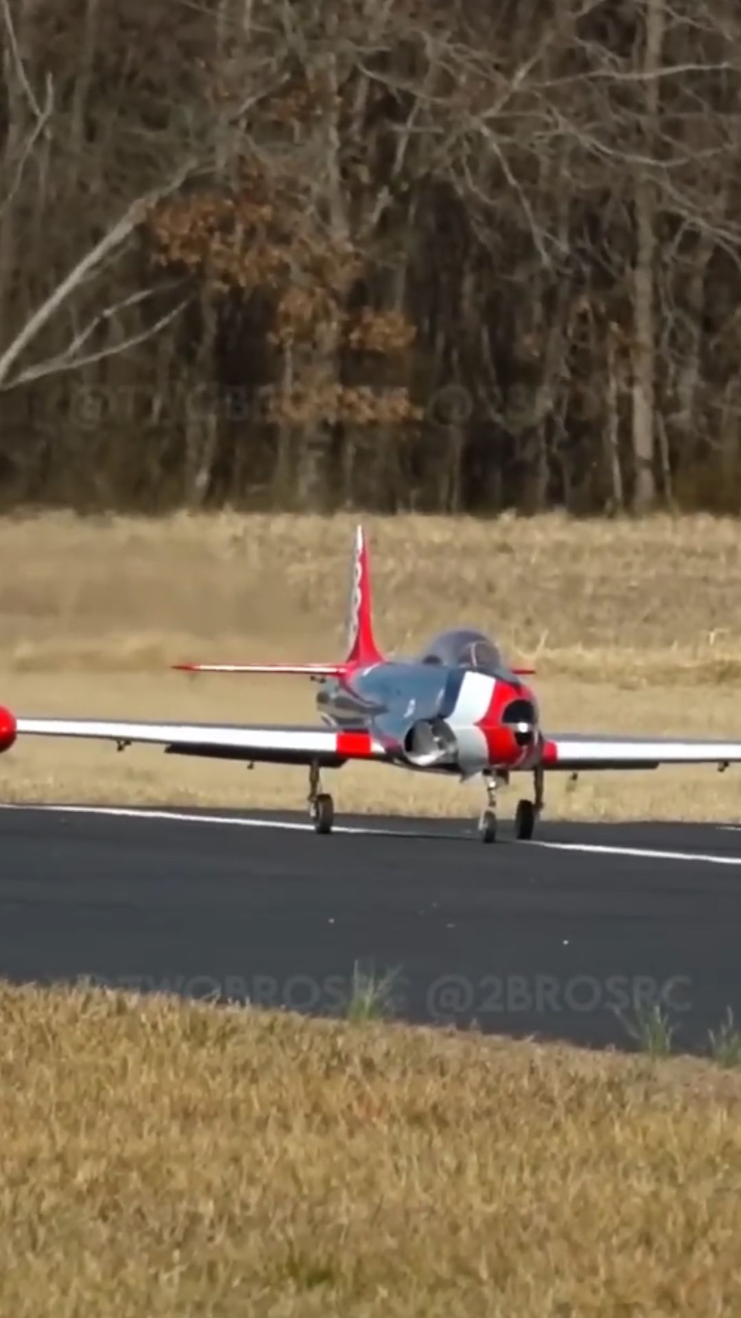RC aviation: T-33 Shooting Star takeoff maneuvers