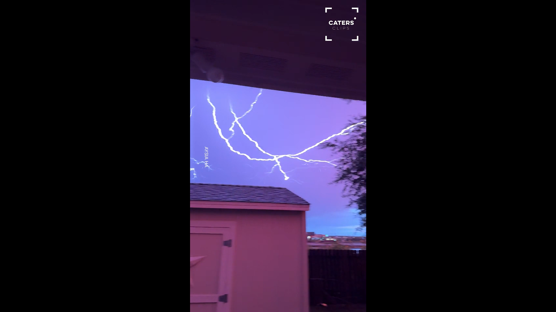 Rainbow, red skies and lightning light up strange post-storm Texas sky