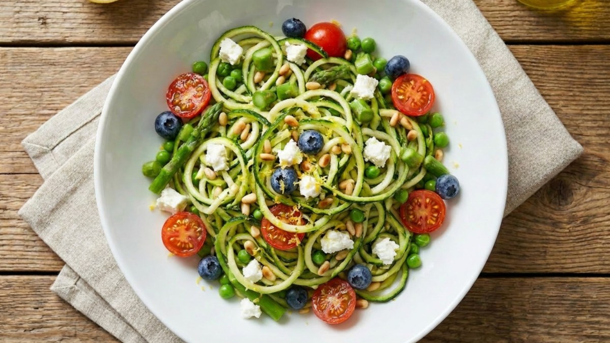Blitzschnell & gesund: Diese Zoodles mit Spargel und Heidelbeeren sind ...