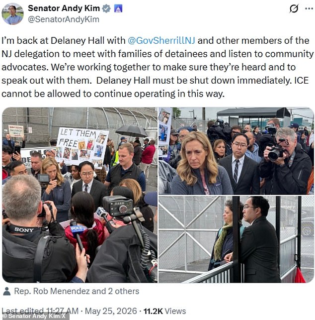 Chaos outside ICE detention center where hundreds of migrants are on ...