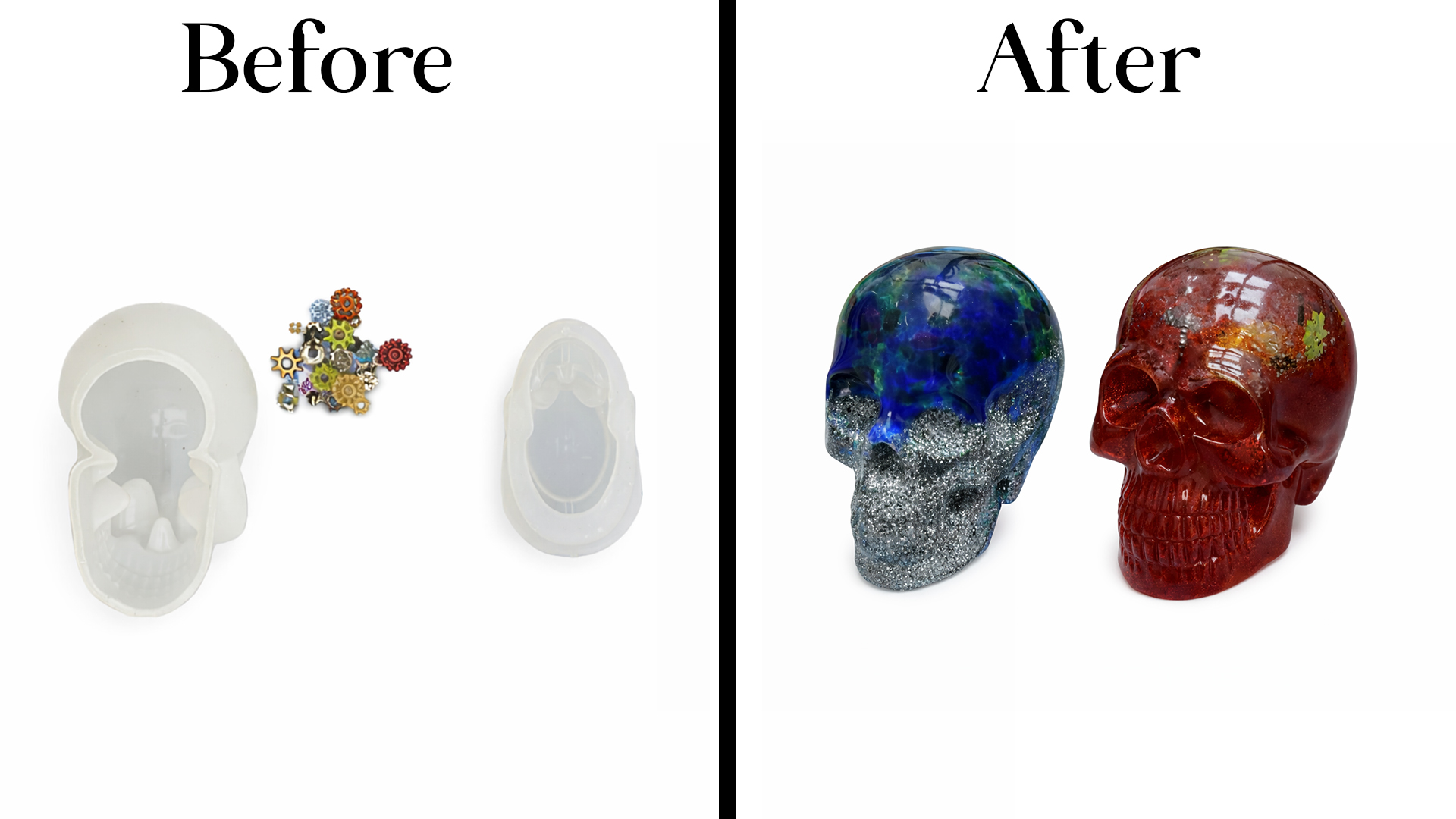 Clear gems made this resin look different