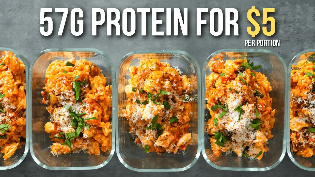 High protein chicken and chorizo meal prep