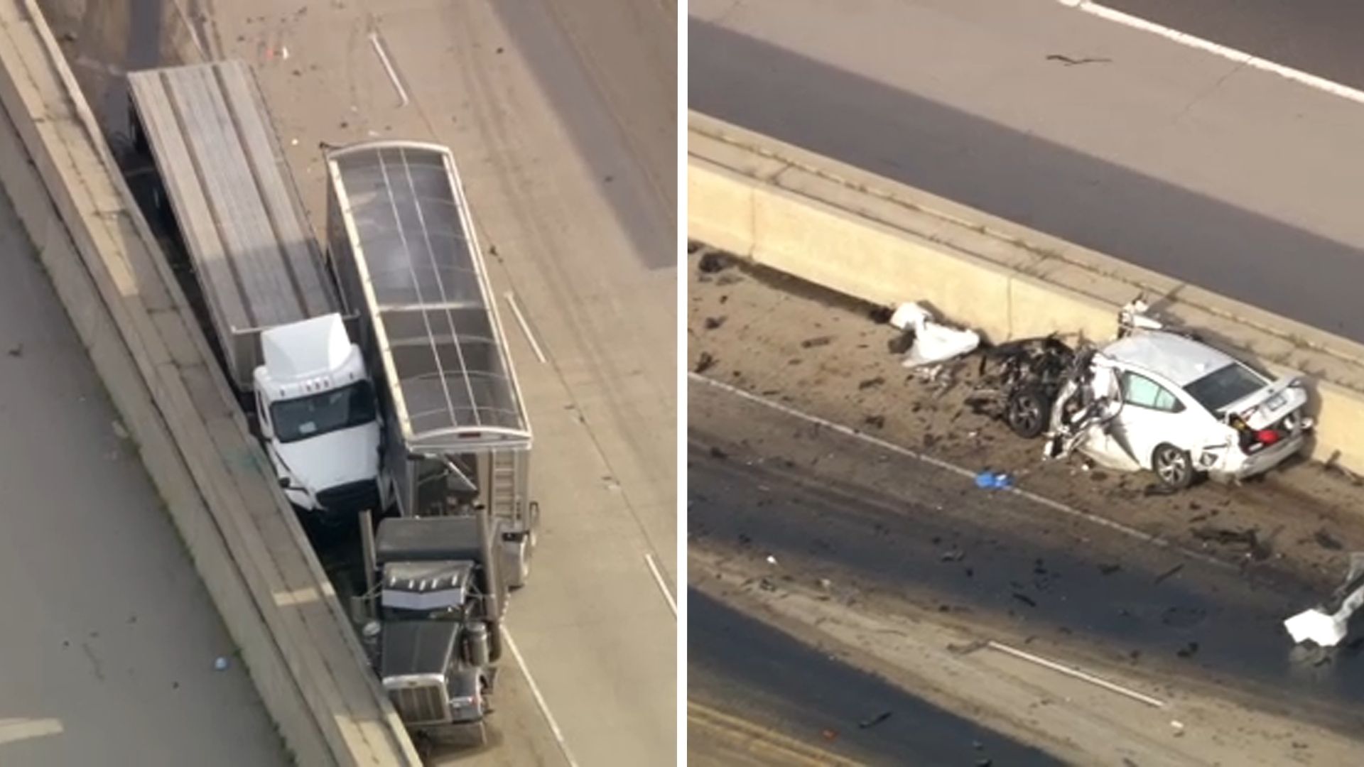 1 killed, 2 hurt in crash involving 2 semis off I-55 in south suburbs ...