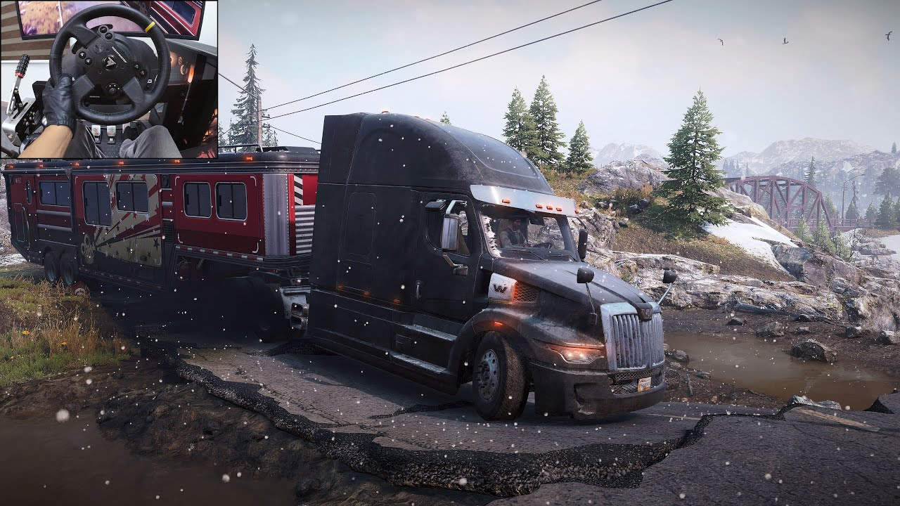 Inside the massive RV trailer transport challenge in SnowRunner