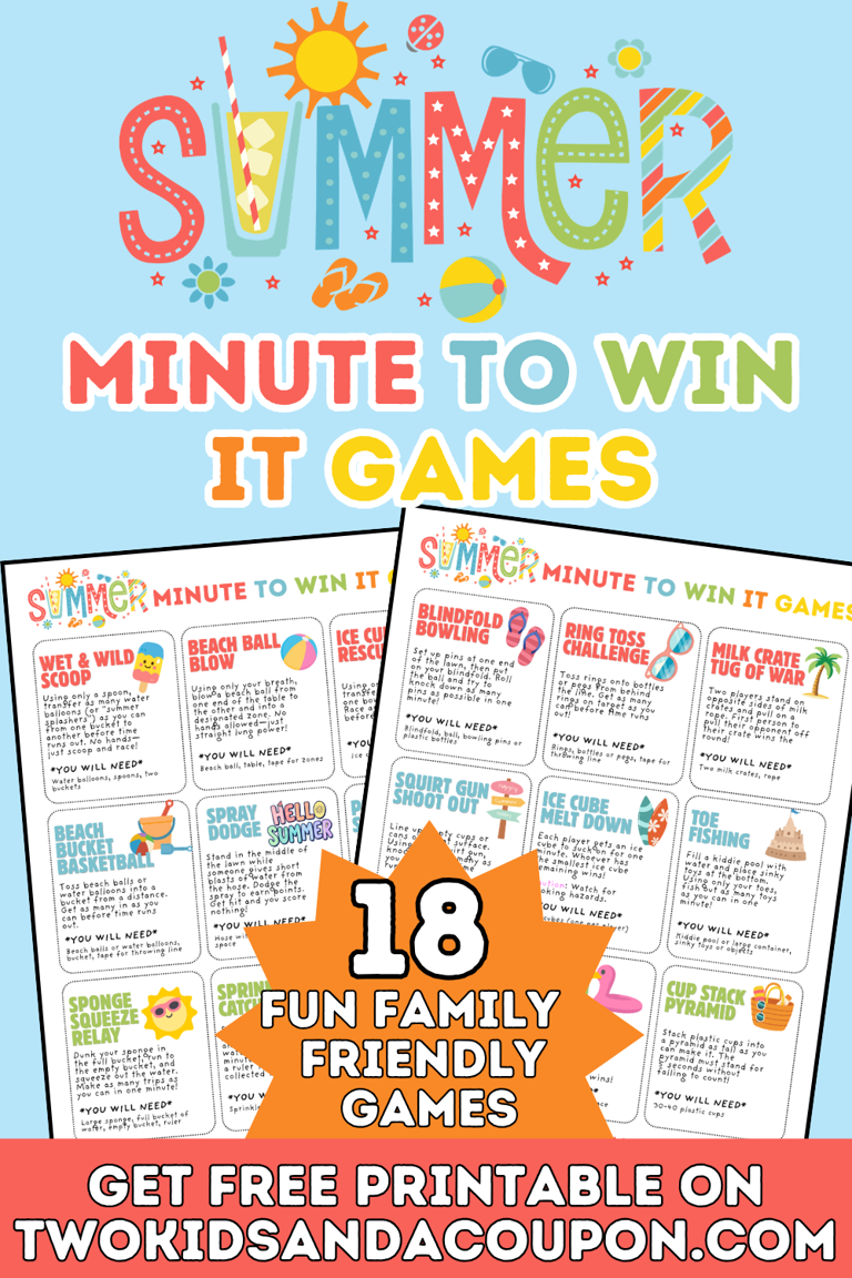 60 Seconds of Summer: 18 Ultimate Minute to Win It Games for Kids & Adults