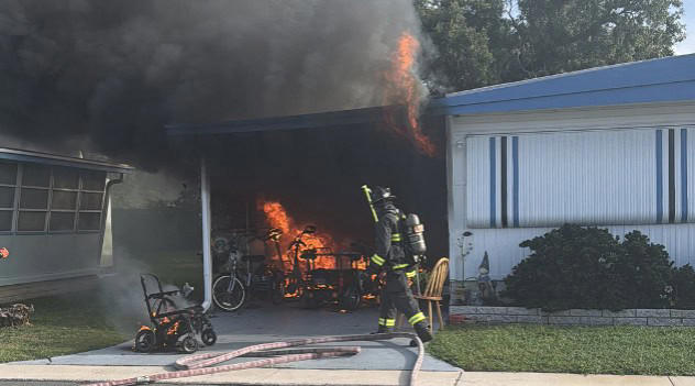 Sparking danger: Multiple e-bikes ignite carport fire at Dunedin mobile ...