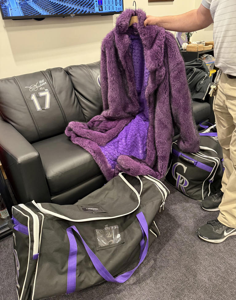 The Rockies and the amazing purple-colored home run coat