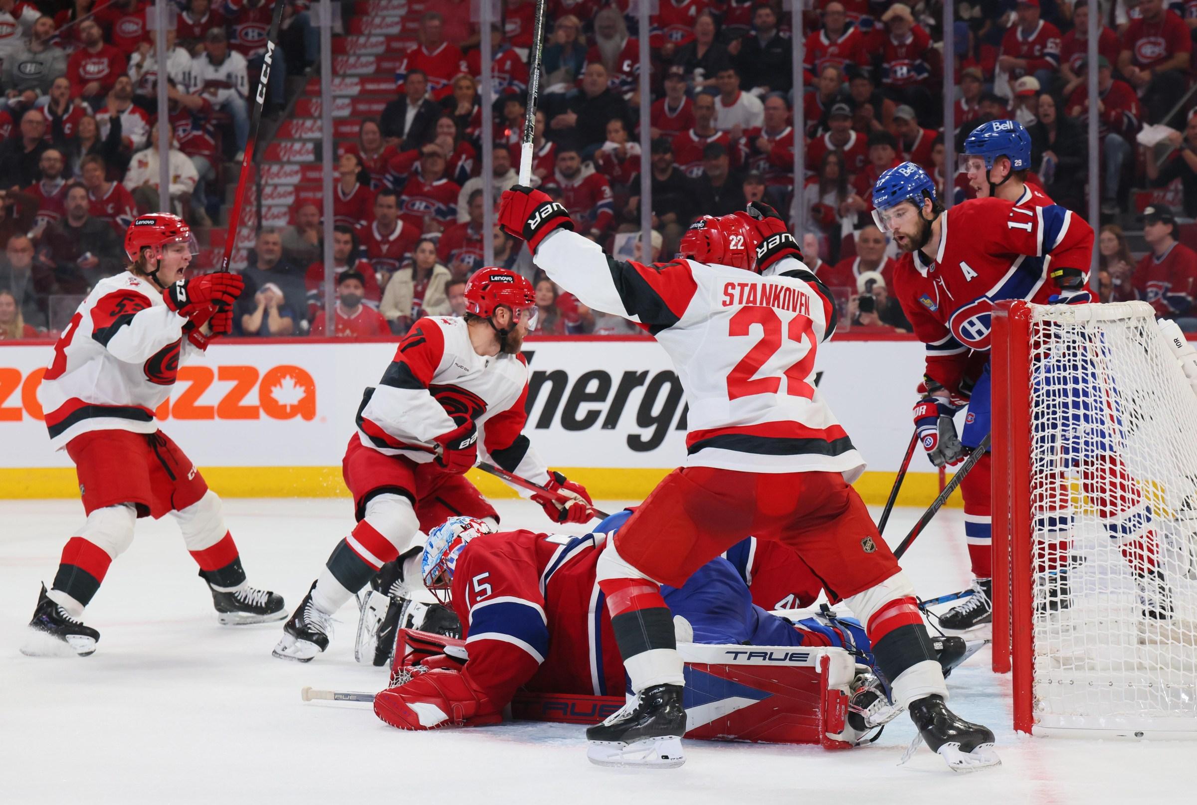 Hurricanes dominate Habs and win game 3 in OT