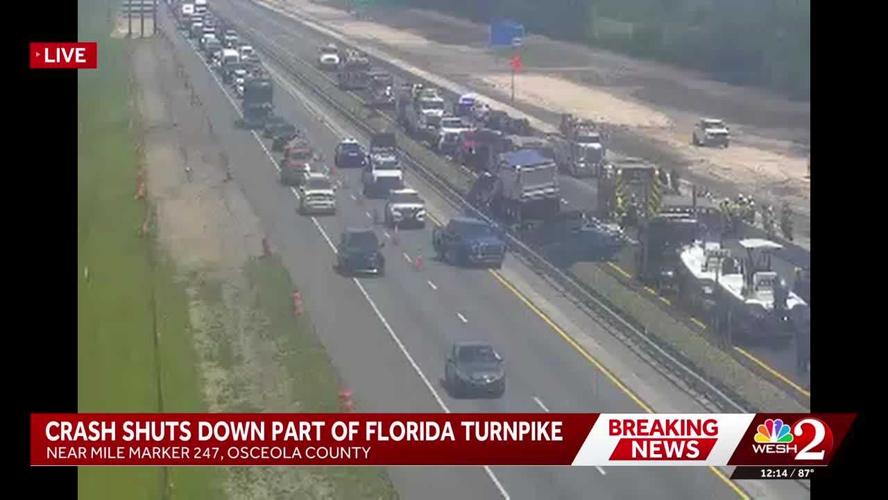 All lanes closed on Florida Turnpike northbound in Osceola County