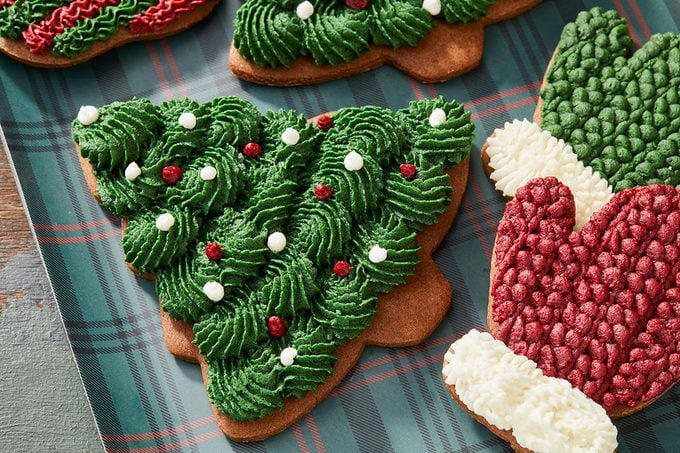 Chocolate gingerbread cutout cookies