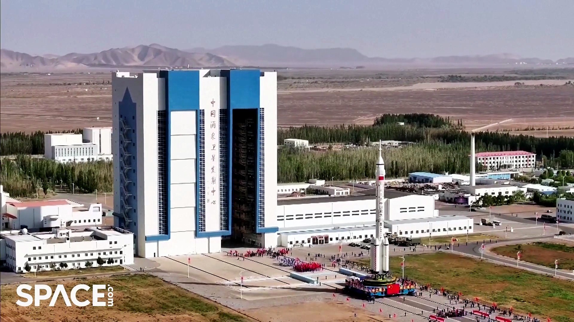 China's Shenzhou 23 crew's rocket rolled out to the launch pad