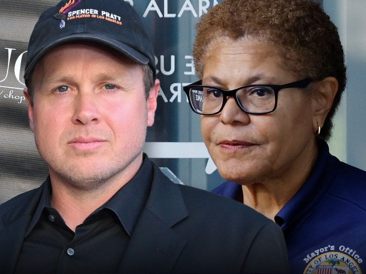 Spencer Pratt claims Karen Bass broke election laws near ballot boxes