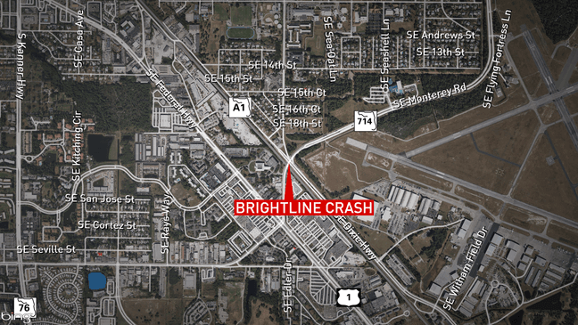 Bicyclist killed in Brightline train collision in Stuart