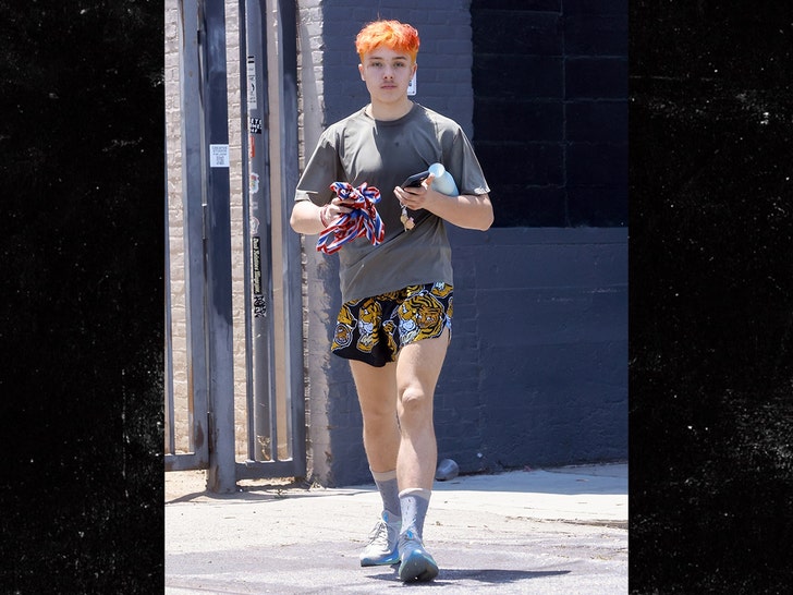 Brad Pitt & Angelina Jolie's son Knox debuts bright orange hair
