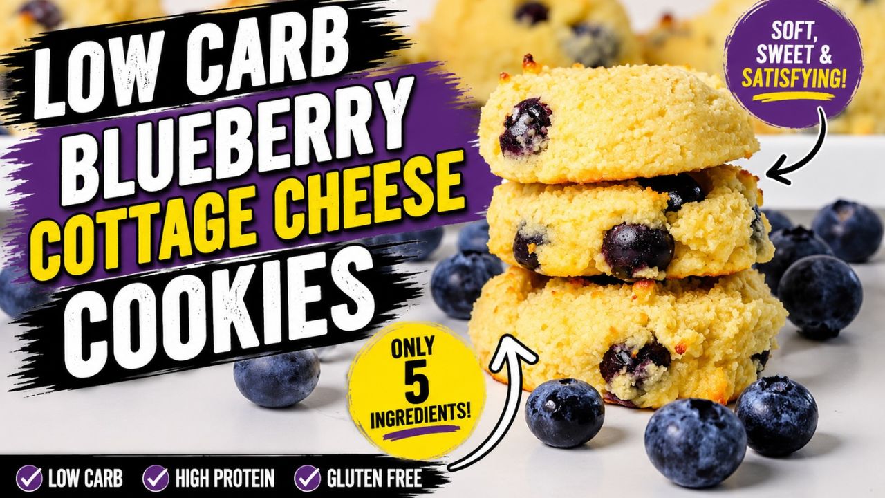 Blueberry cottage cheese cookies (5 ingredients)