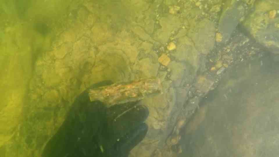 This dive revealed a piece of a safe