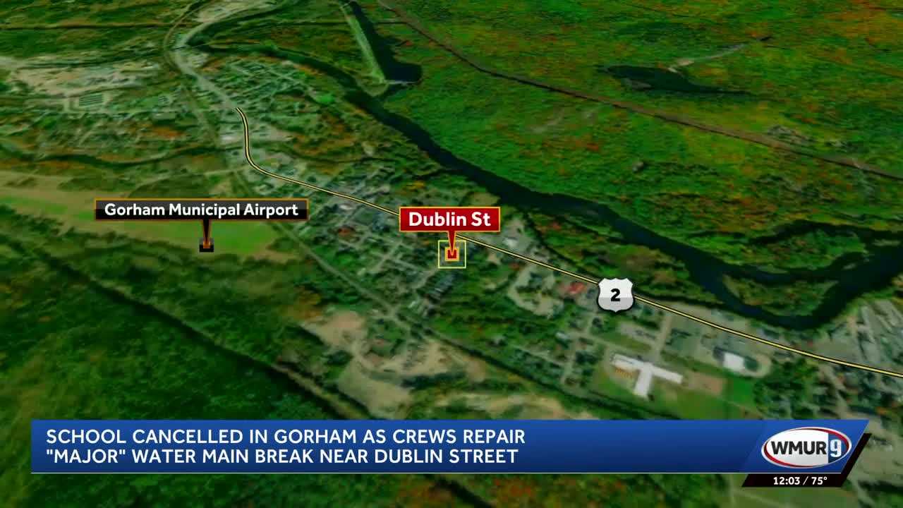 Water main break in Gorham forces school cancellation