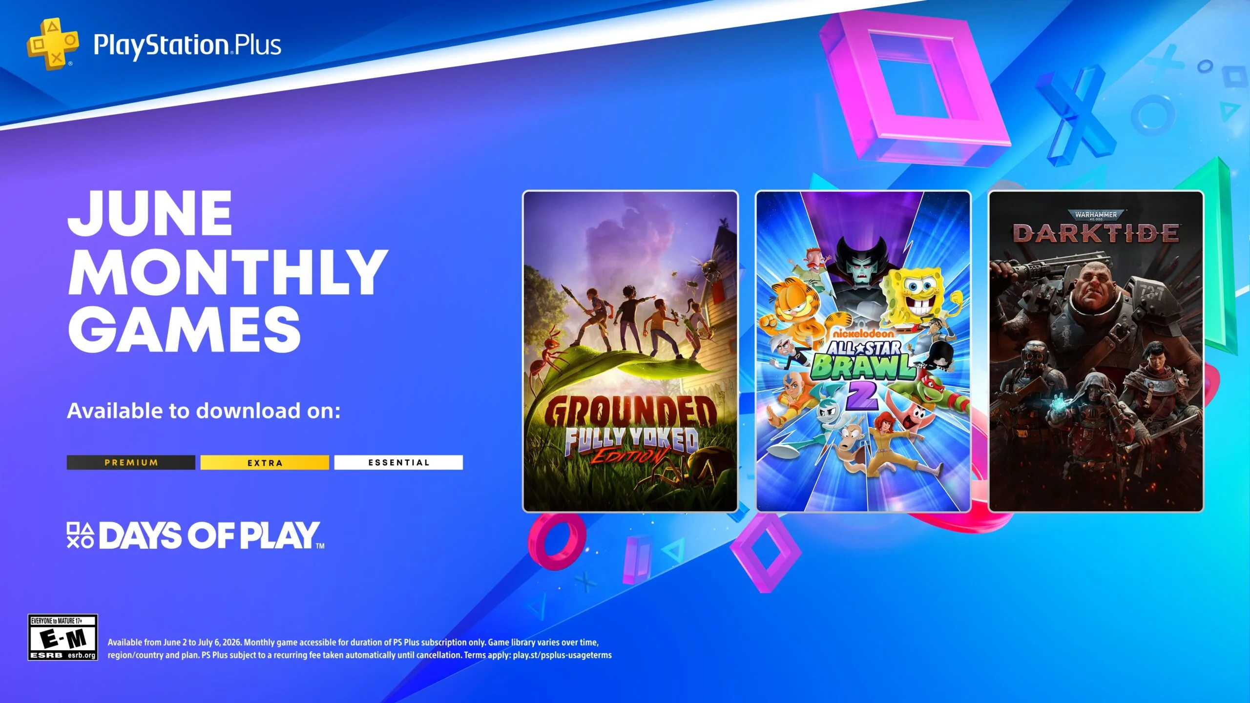 PlayStation Plus revela jogos de junho com Grounded, Warhammer e muito mais
