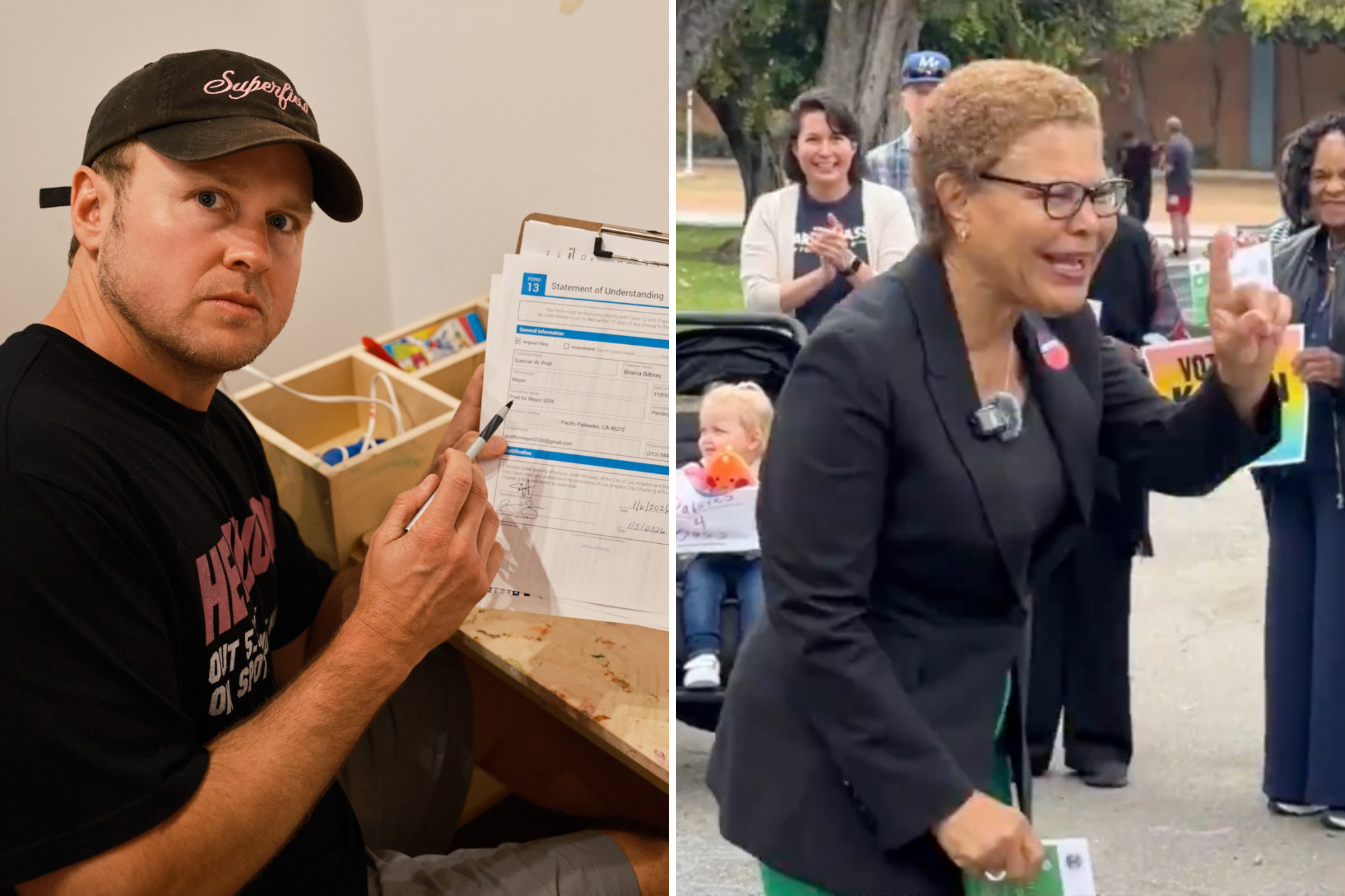 Spencer Pratt rumbles moment Karen Bass 'breaks the law' during bitter ...