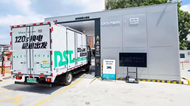 China launches first battery-swap truck network with 120-second ...