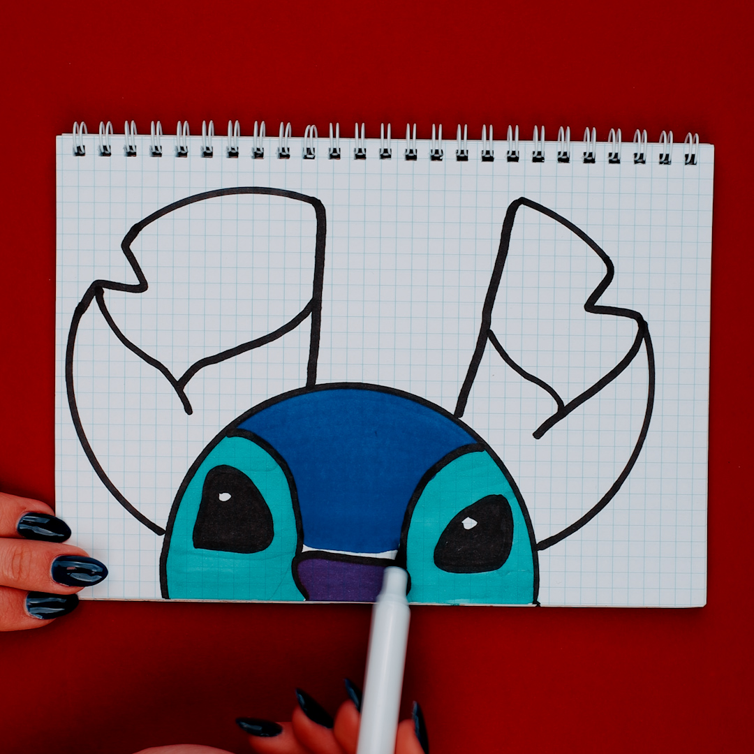 Easy stitch drawing technique 🖍️