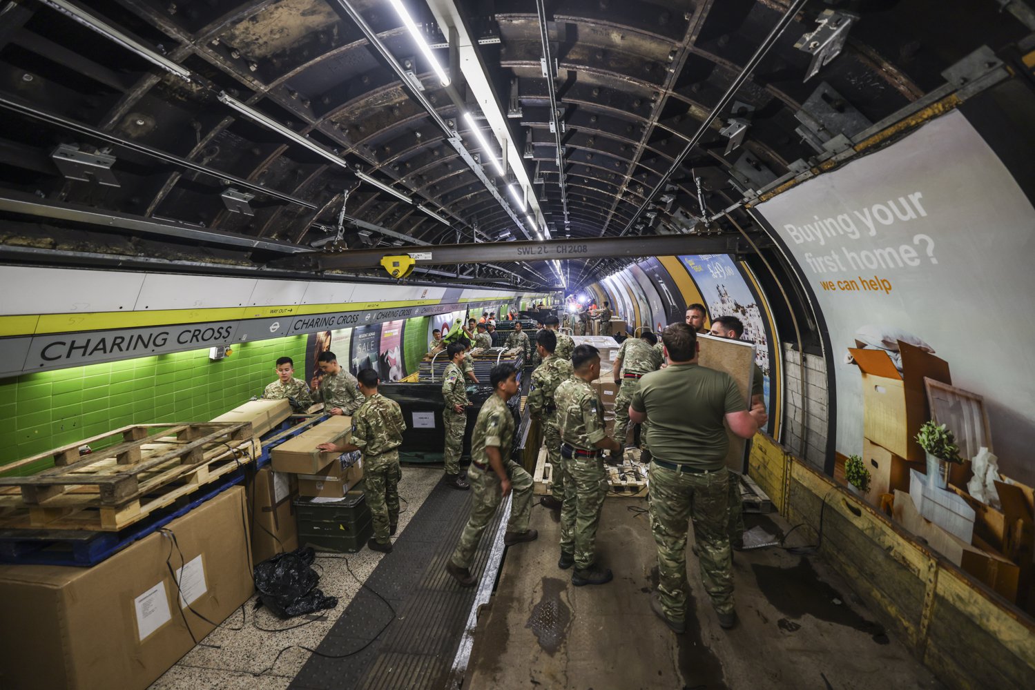 Disused London Tube station tunnel turned into NATO war game unit