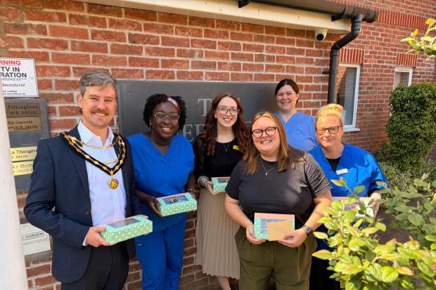 Care home celebrates International Nurses Day with gift boxes and flowers