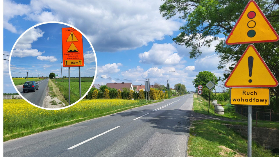 Ruszył remont DW494 pod Olesnem. Wprowadzono ruch wahadłowy