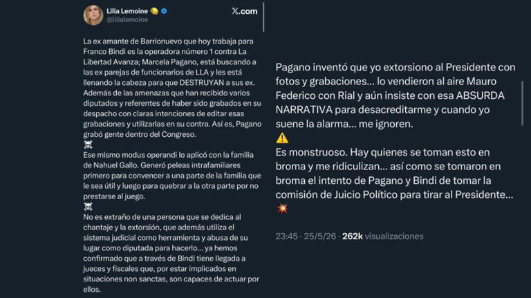 Lilia Lemoine apuntó contra Marcela Pagano y Milei la respaldó: "Se ...