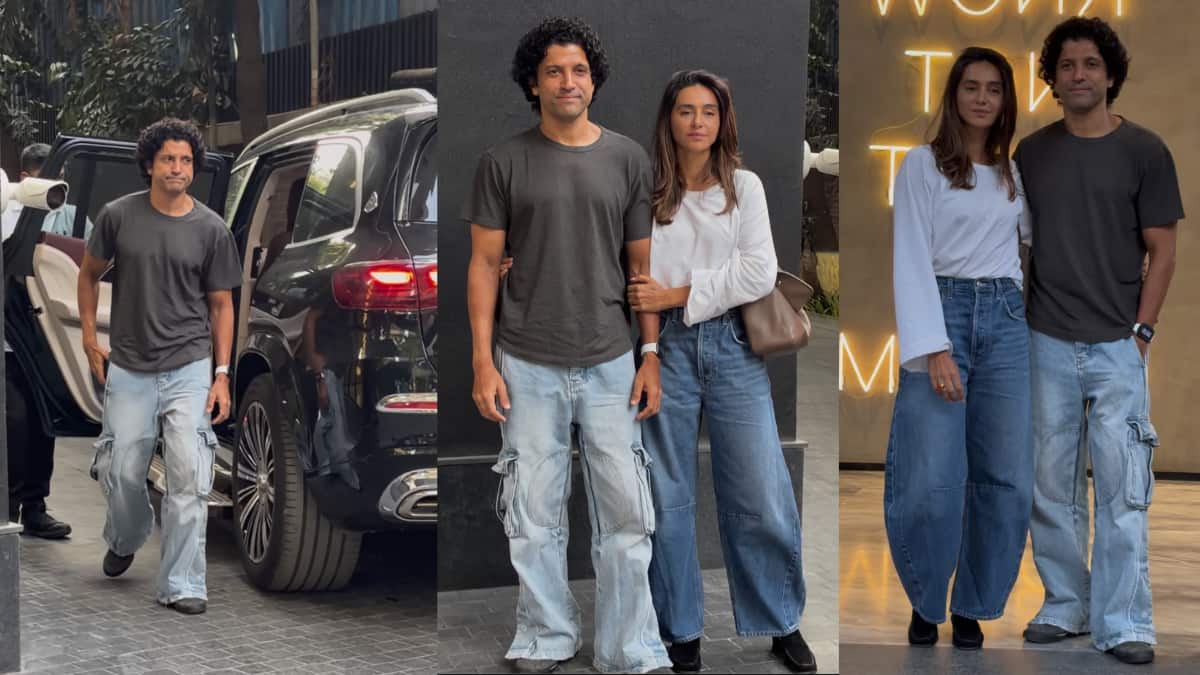 Watch: Farhan Akhtar spotted with wife in Mumbai, keeps mum on Don 3 row