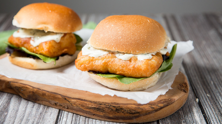 Pub-inspired beer-battered fish sandwich recipe