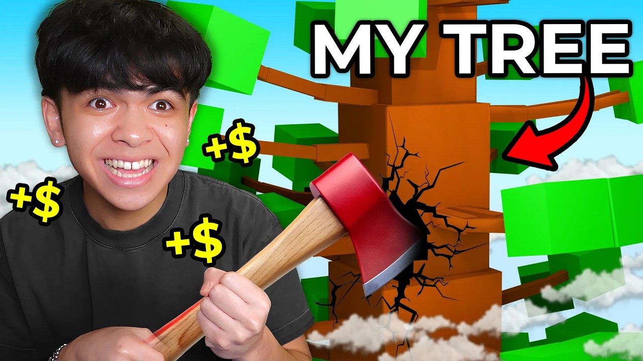 Chopping the tallest tree in Roblox!