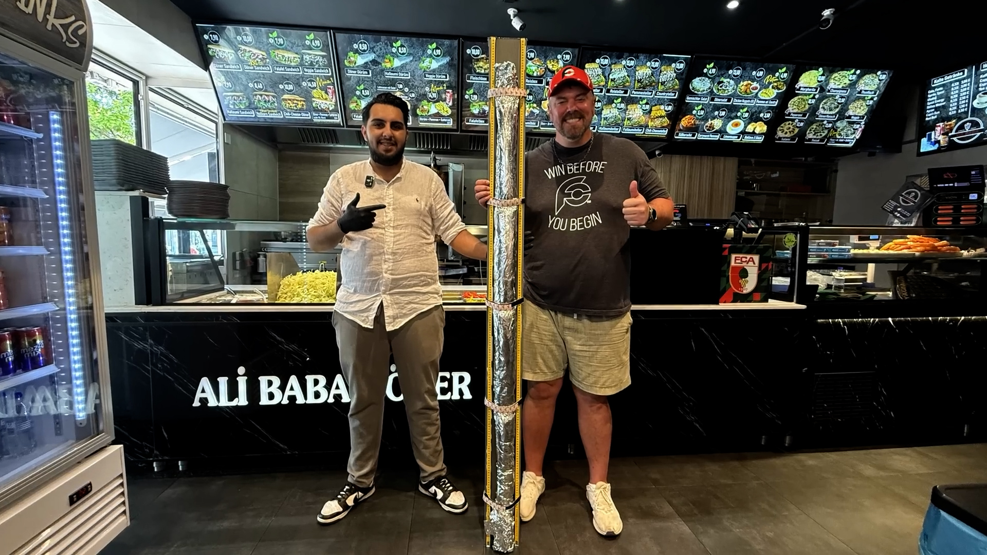 Man attempts giant 2-meter Turkish kebab wrap challenge - impossible to ...