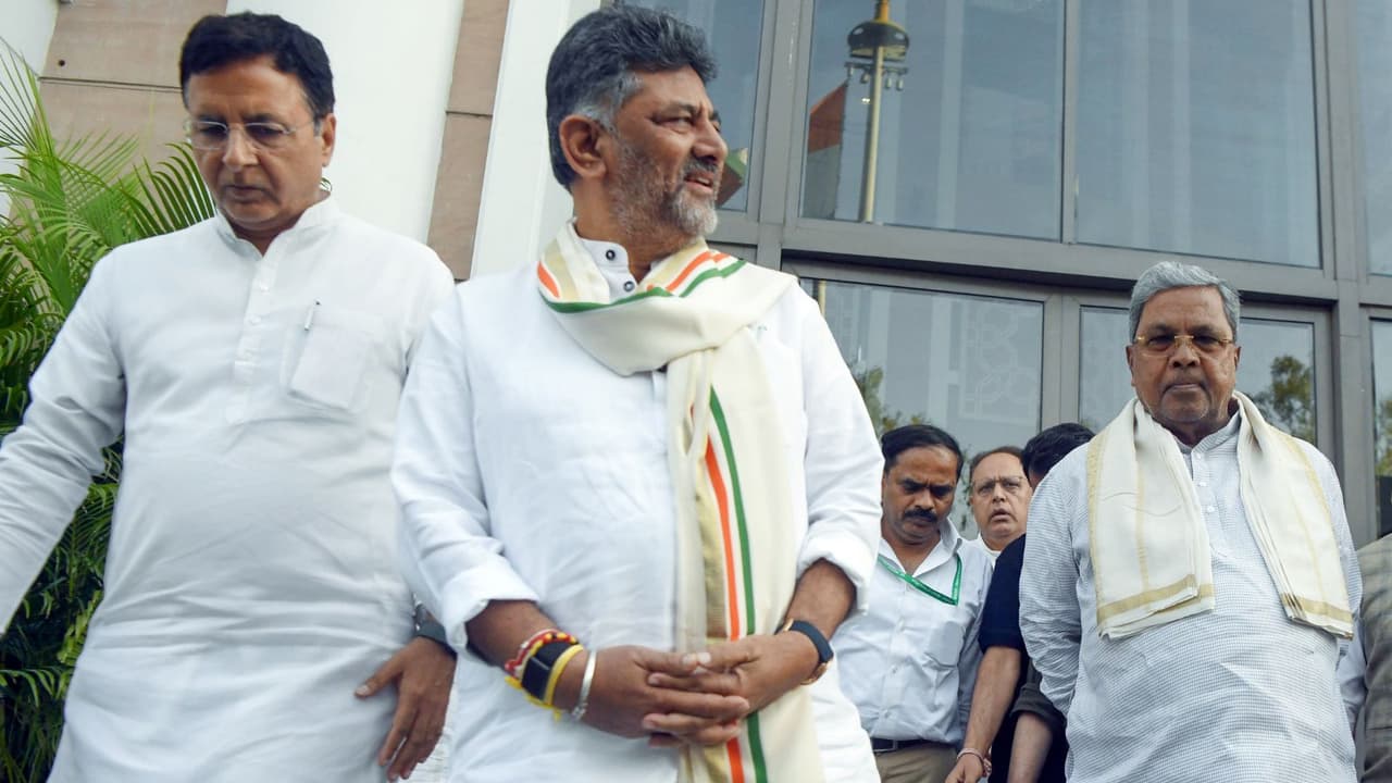 Karnataka politics decoded: Smiling DK Shivakumar, glum Siddaramaiah ...