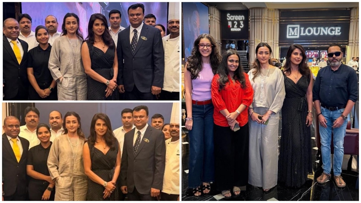 Priyanka Chopra visits Mahesh Babu's AMB Cinemas with Namrata, Sitara