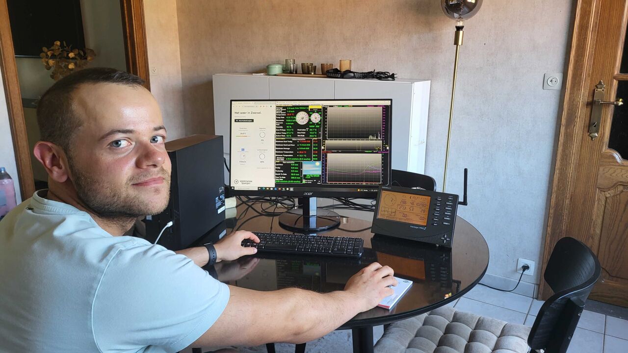 Dagrecord op komst voor mijn weerstation: Niels uit Zoersel volgt hete ...