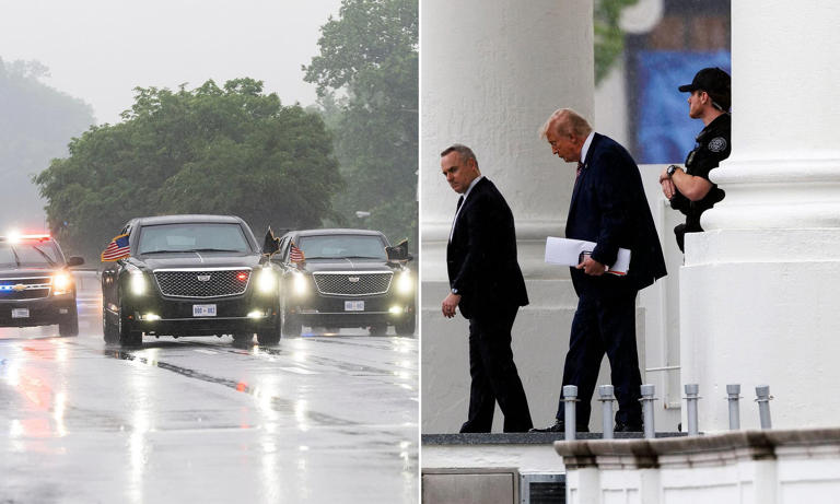 Trump arrives at Walter Reed Hospital for annual physical