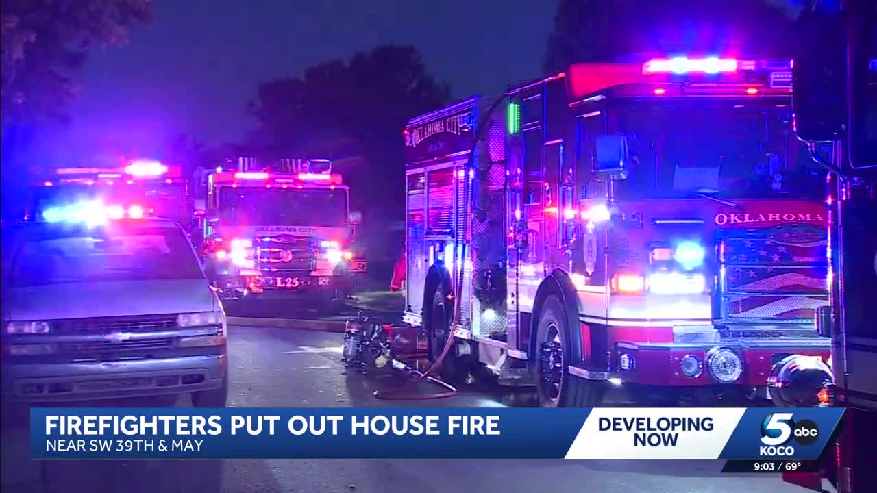 Firefighters put out flames at southwest Oklahoma City home