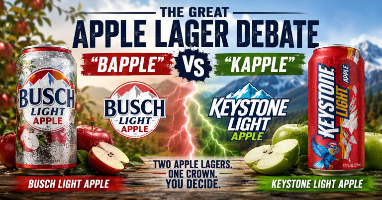 The great apple lager debate – 'Bapple' vs 'Kapple' Busch Light Apple ...