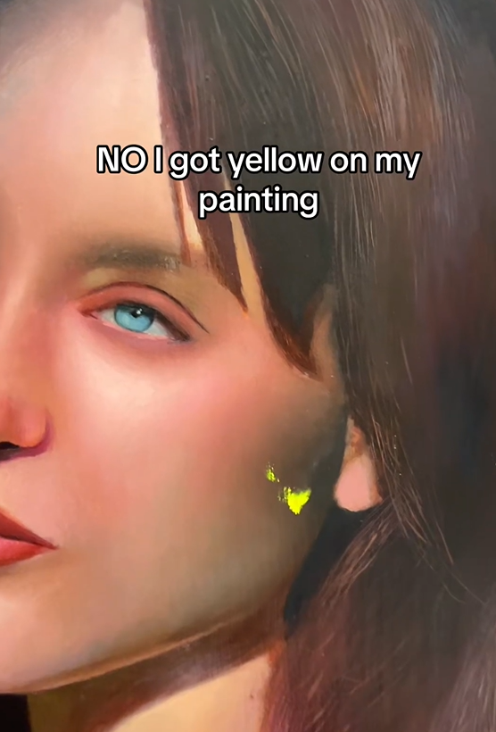 Painting process: From smooth start to unexpected mistake