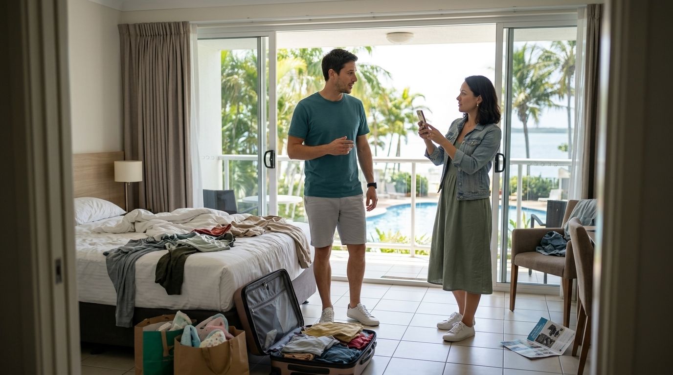 A holiday argument took a sharp turn for an expecting couple