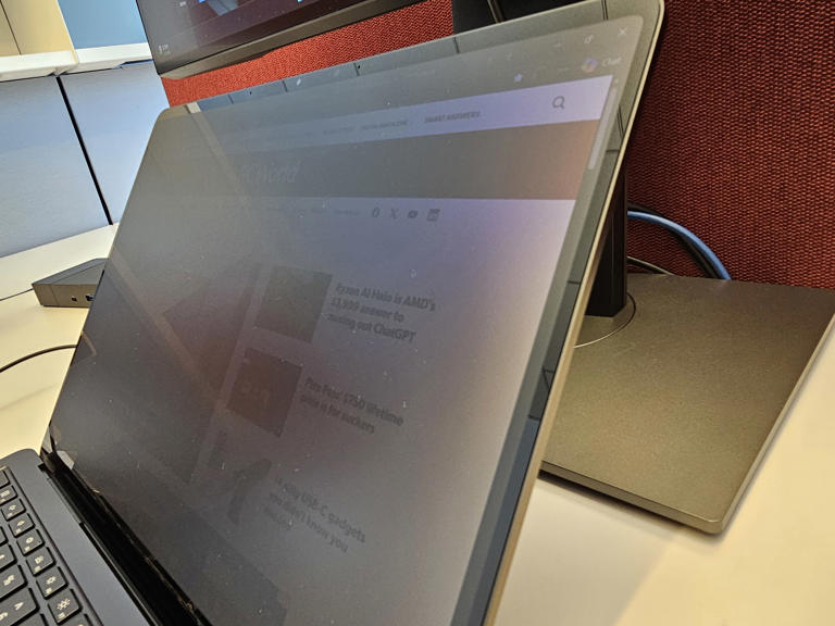 I tried Microsoft’s new Surface privacy screen. The trade-off is obvious