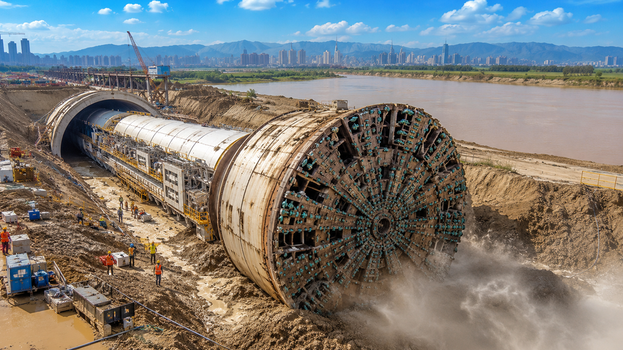 China's $95 million record breaking tunnel under the Yellow River ...