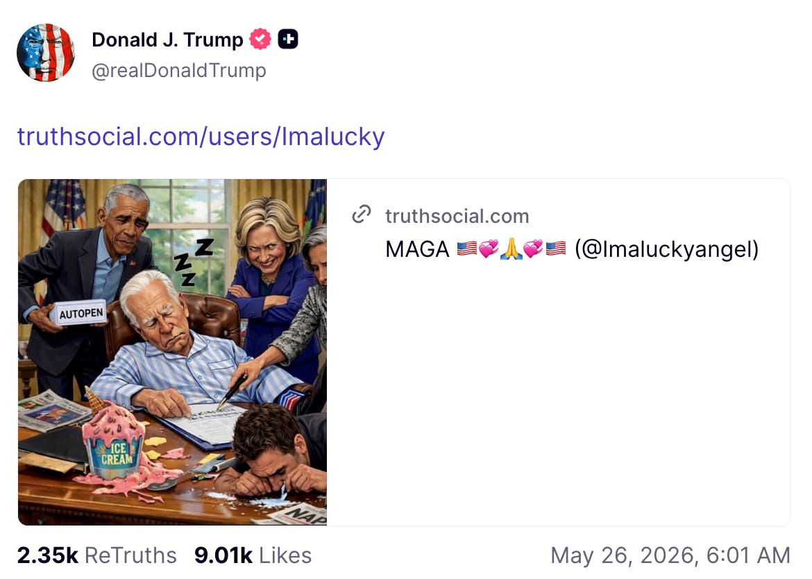 Trump goes on weird posting spree ahead of third medical check-up