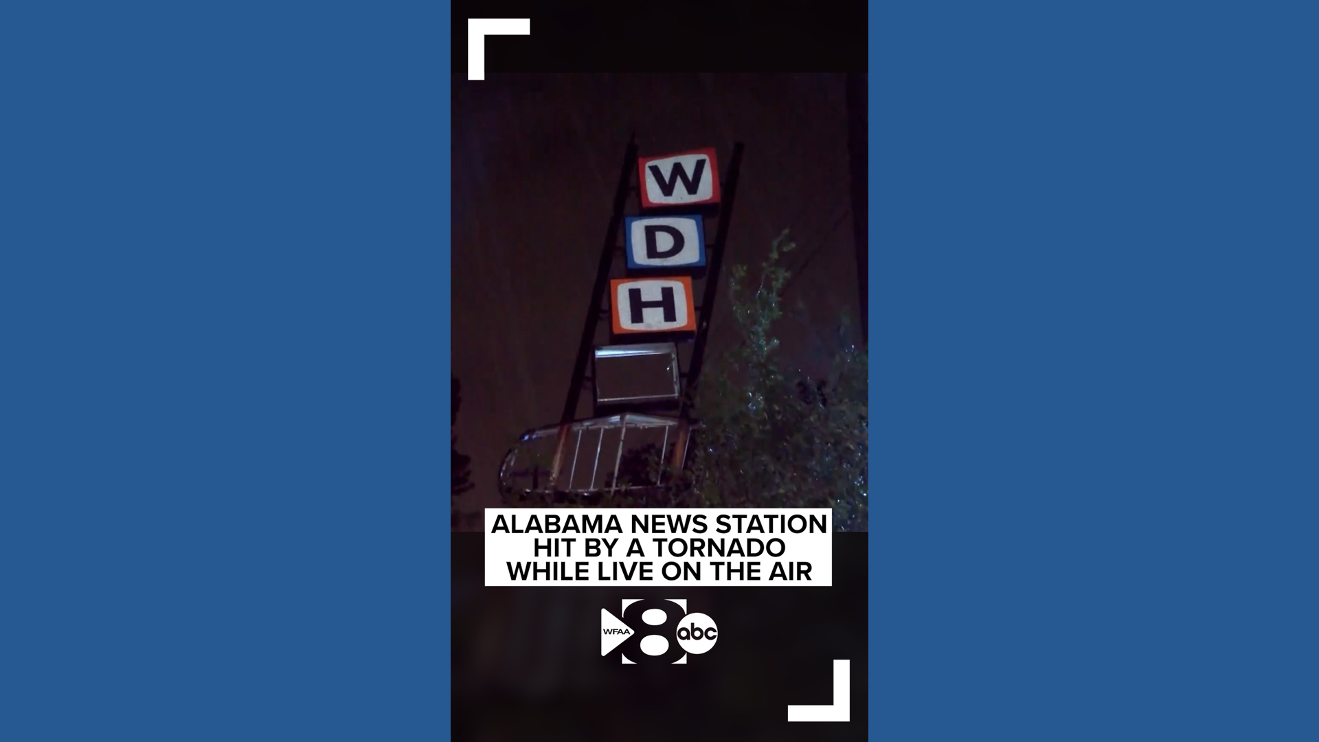 Alabama news station hit by a tornado while live on the air