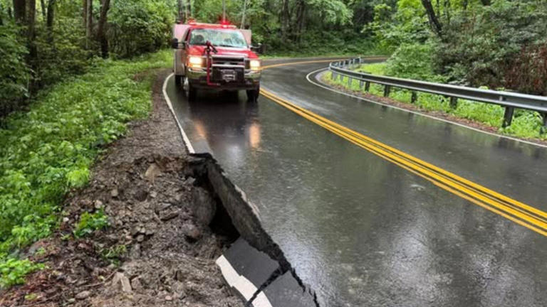 Officials: NC highway back open after rain washes it out, creates 12 ...