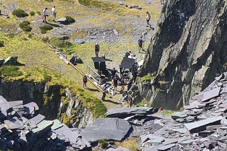 Elden ring of steel at famous Gwynedd quarry as actors don armour in ...