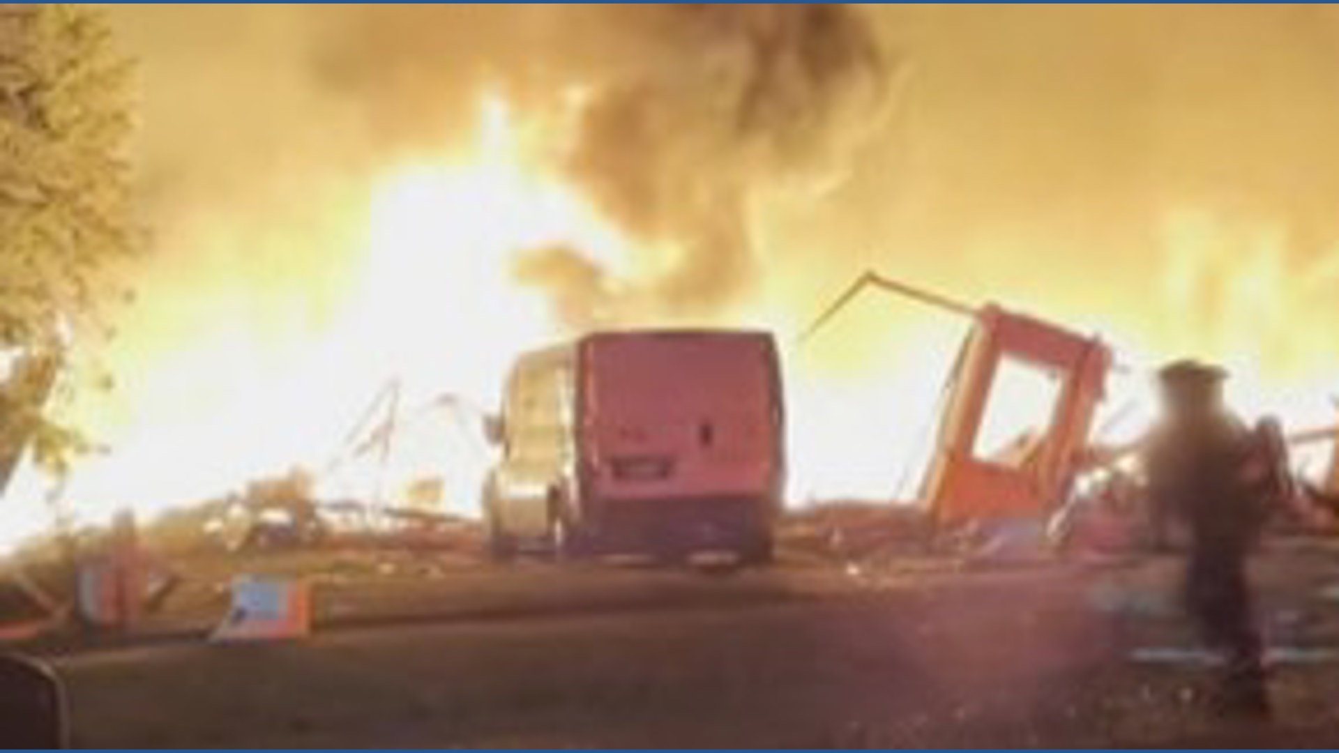 Neighbor's video shows the aftermath of fiery Michigan house explosion