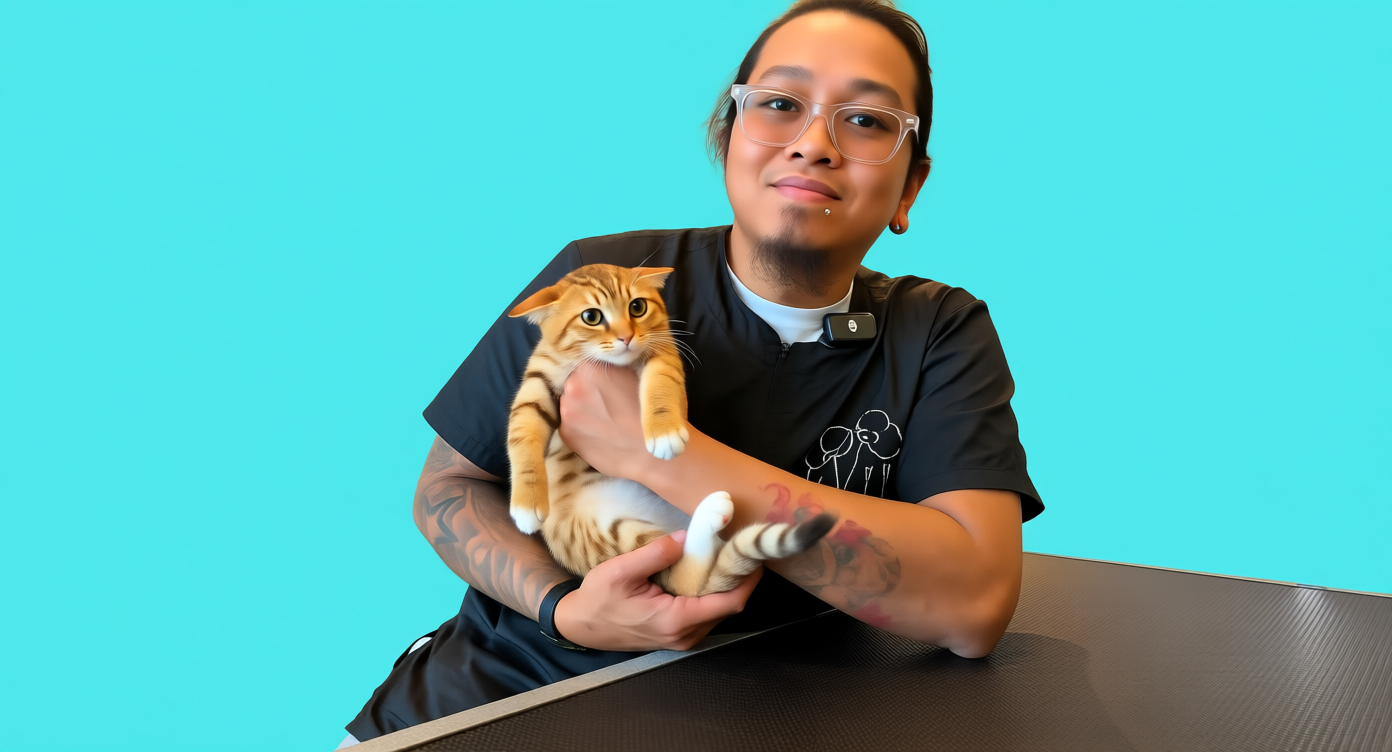 This tiny stray kitten chose violence 😹